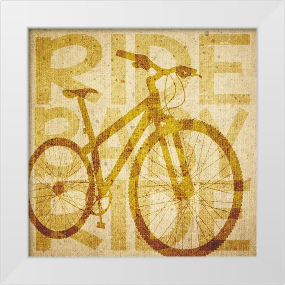 Hogan, Melody 12x12 White Modern Wood Framed Museum Art Print Titled - Bike Canvas 1 - Walmart.com