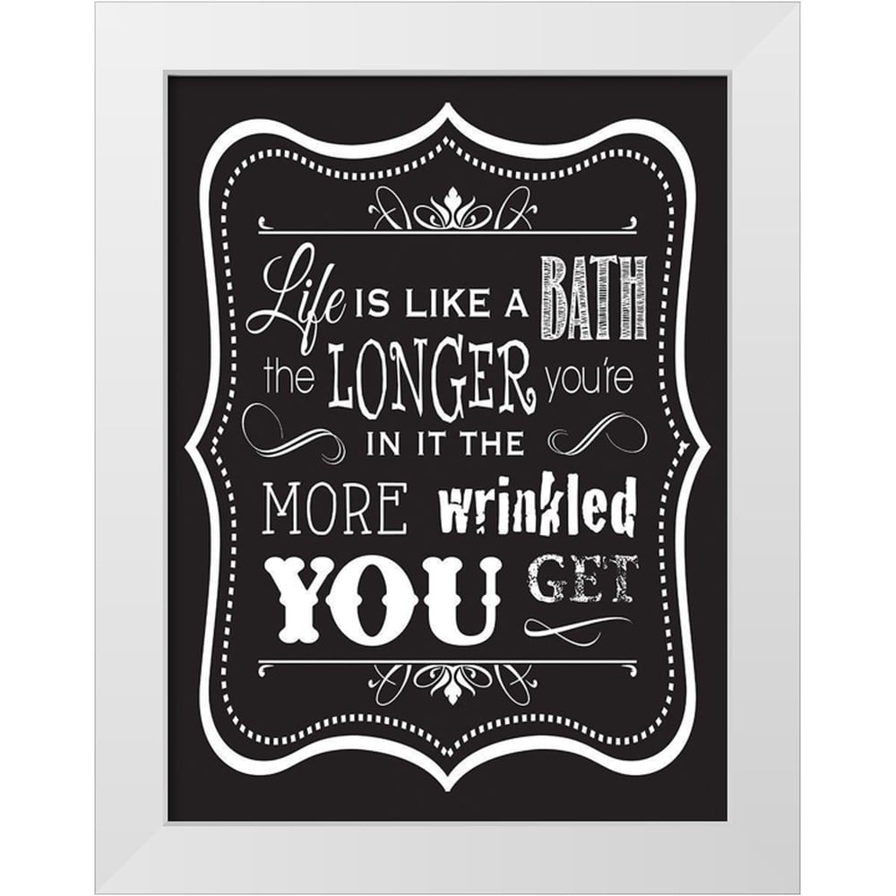 Hogan, Melody 12x14 White Modern Wood Framed Museum Art Print Titled - Bath Chalk 7 - Walmart.com