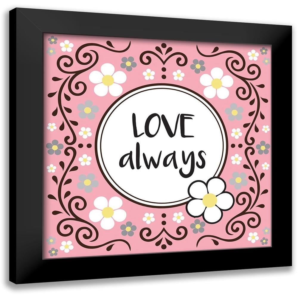 Hogan, Melody 15x15 Black Modern Framed Museum Art Print Titled - Whimsical Love Always ...