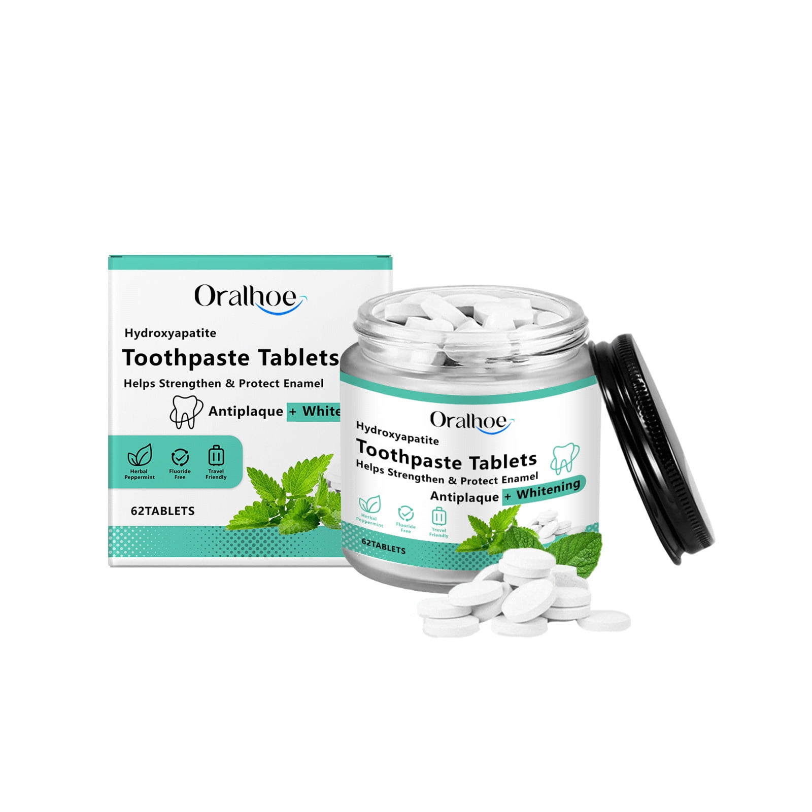 Hogarize Chewable Toothpaste Tablets,Natural Hydroxyapatite Mint ...