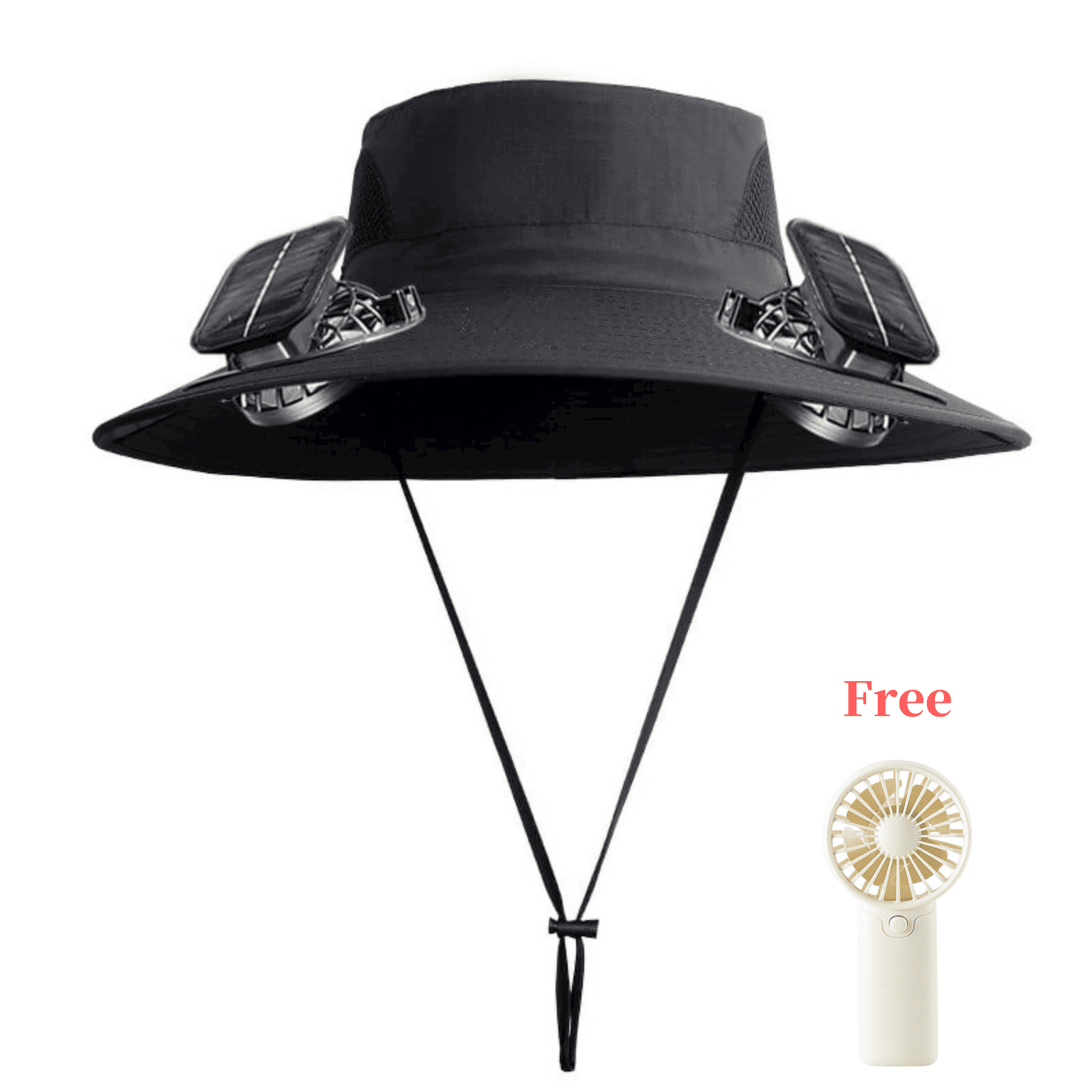 Hogarize Outdoor Solar Fan Fishing Hat Wide Brim Sun Hat with 3-Speed ...