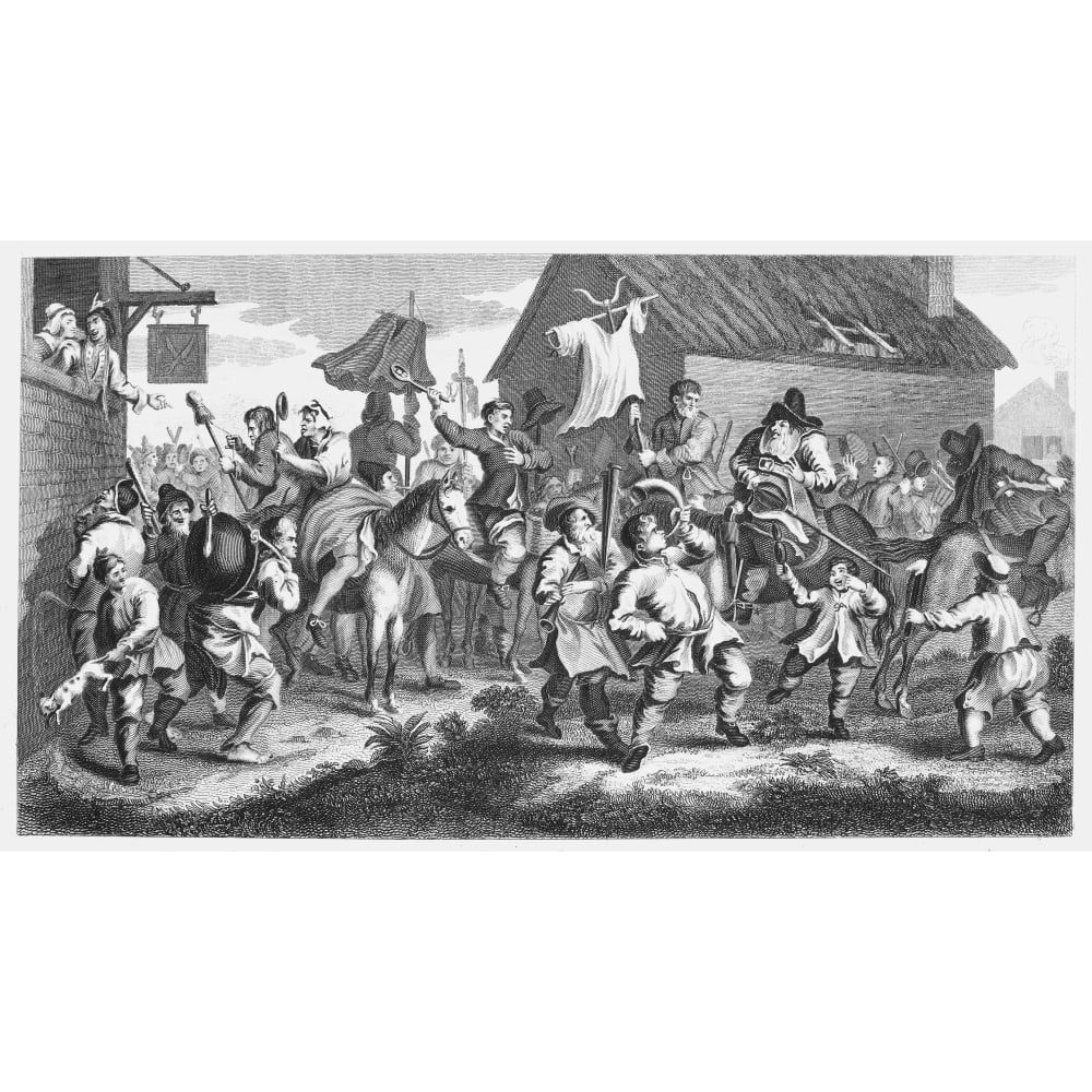Hogarth Hudibras 1726. N'Encounters The Skimmington.' Steel Engraving ...