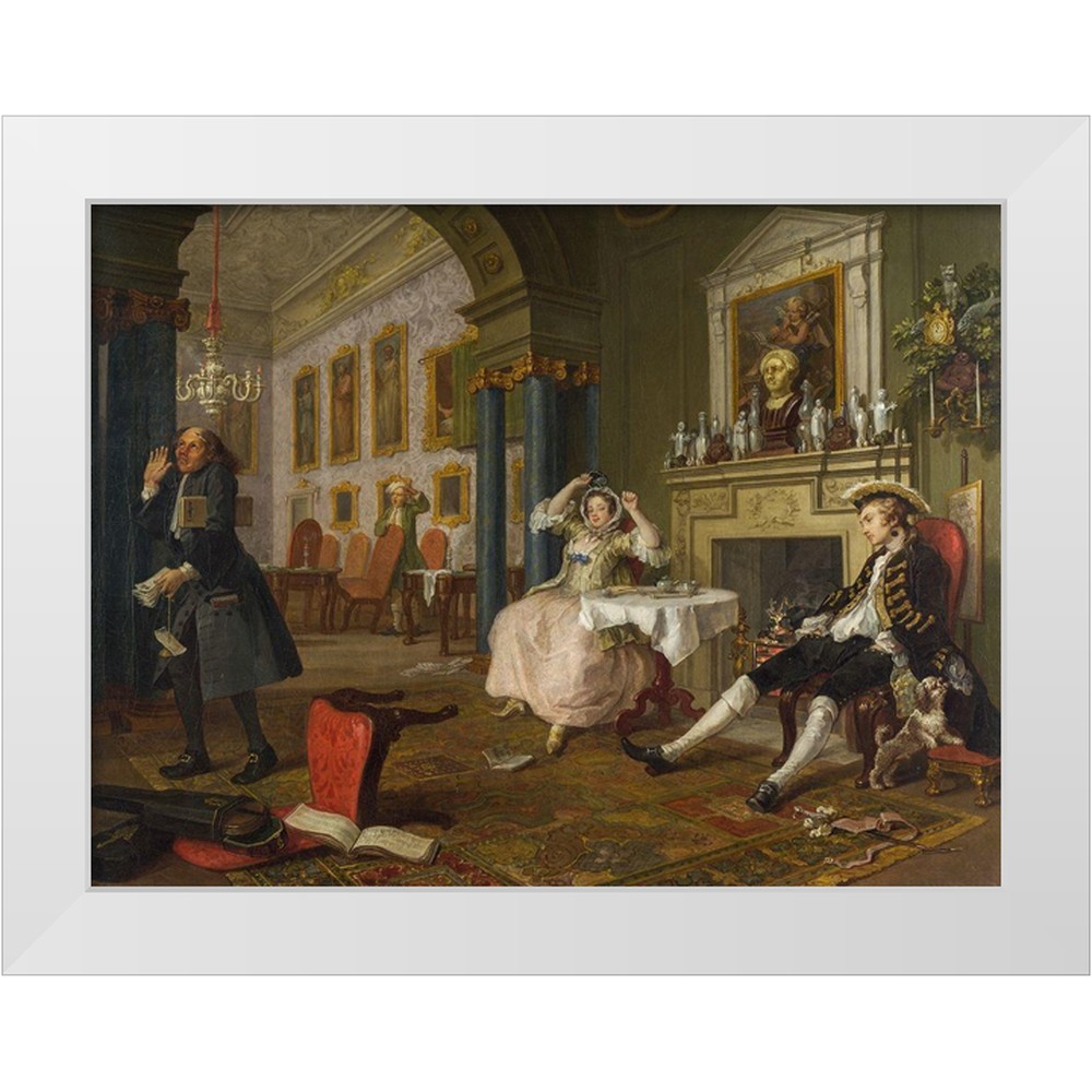 Hogarth, William 14x12 White Modern Wood Framed Museum Art Print Titled ...