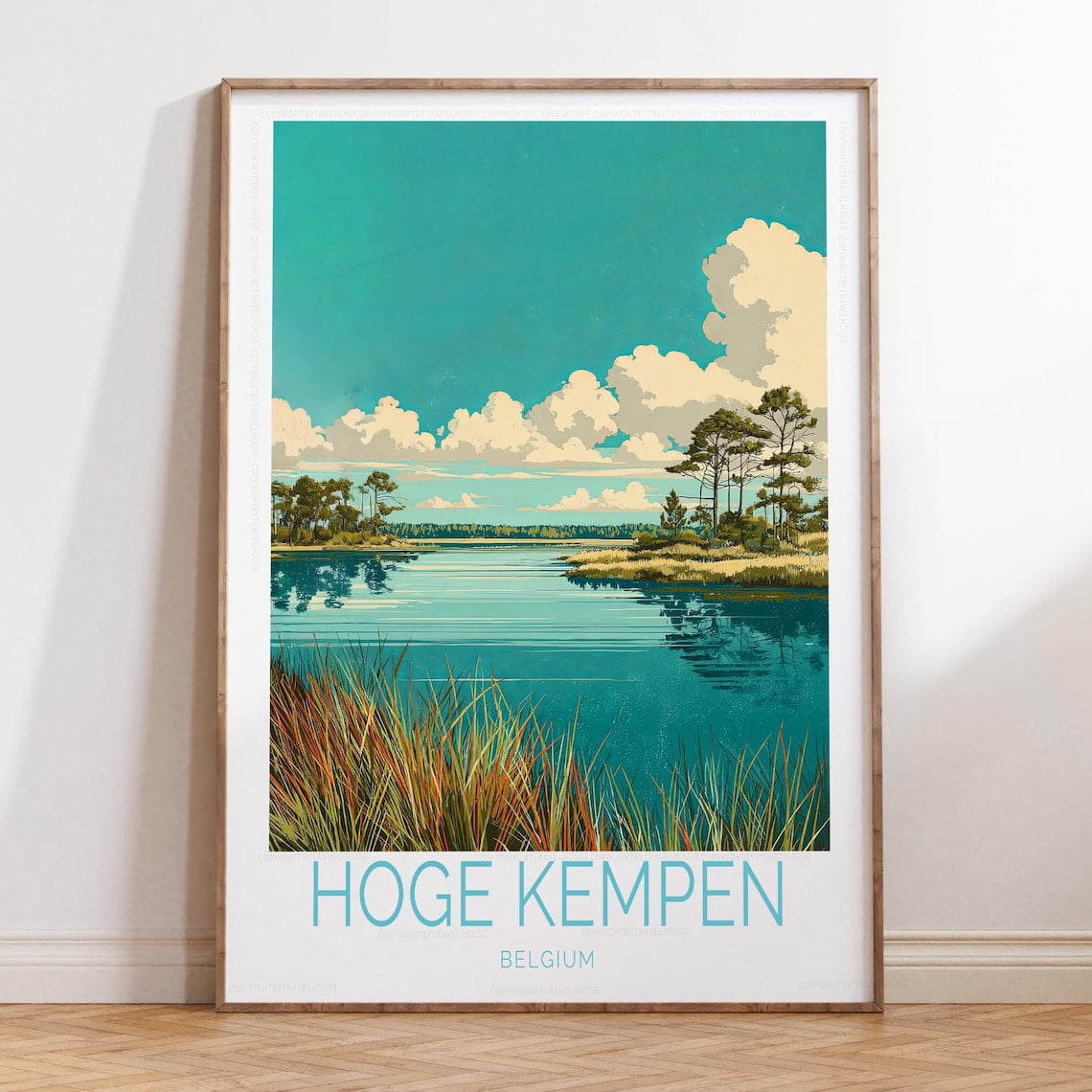Hoge Kempen Belgium Housewarming Wedding Travel Poster V4, Unframed ...