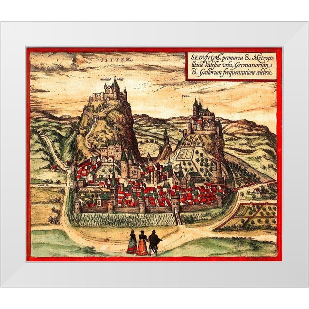 Hogenberg, Braun 17x15 White Modern Wood Framed Museum Art Print Titled ...