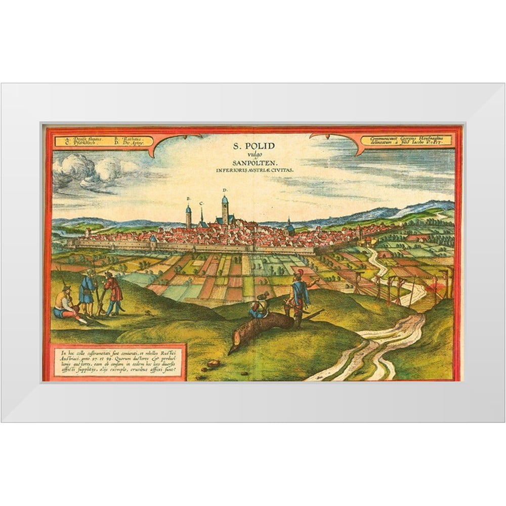 Hogenberg, Braun 18x13 White Modern Wood Framed Museum Art Print Titled ...