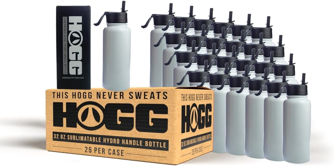 Hogg 32oz Sublimatable Hydro Handle Bottle Case (25 Pack) DIY ...