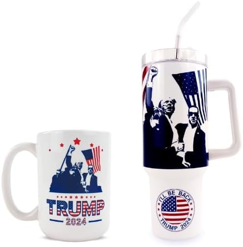 Hogg Gift Set - Trump Coffee Mug and 40 oz Trump Tumbler, Ceramic ...