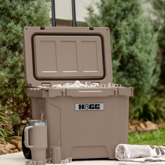 Hogg Insulated Cooler with Wheels, Hard Cooler with Bottle Opener and ...