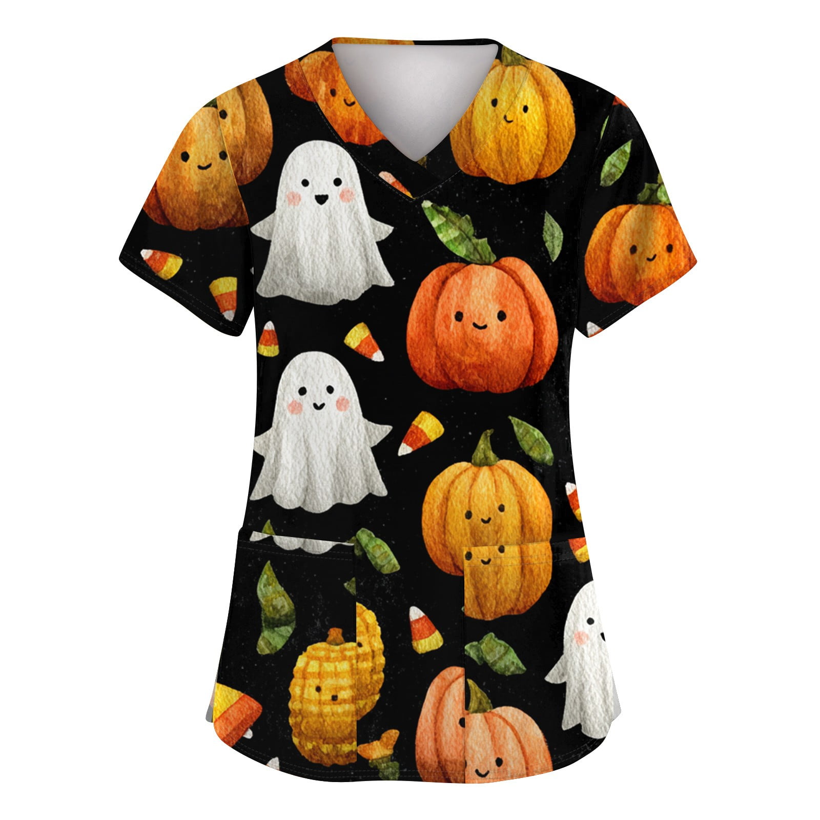 Hogleaql Black Scrubs Sets for Women Plus Size Scrub Joggers Stretchy V ...