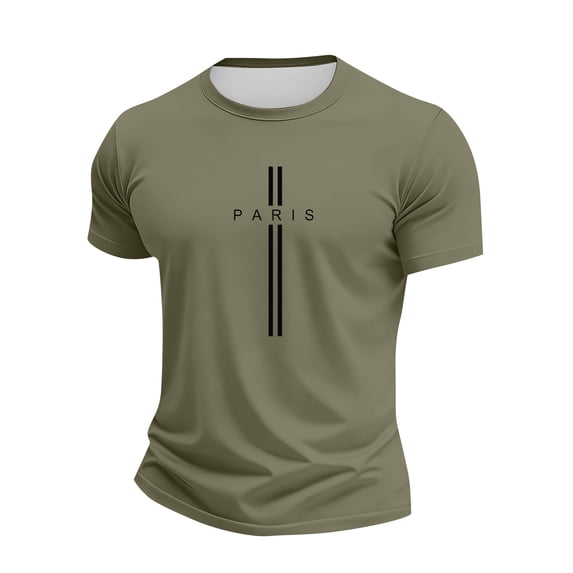 Hogleaql Mens Muscle Big & Tall Crewneck Shirts Trendy Short Sleeve ...