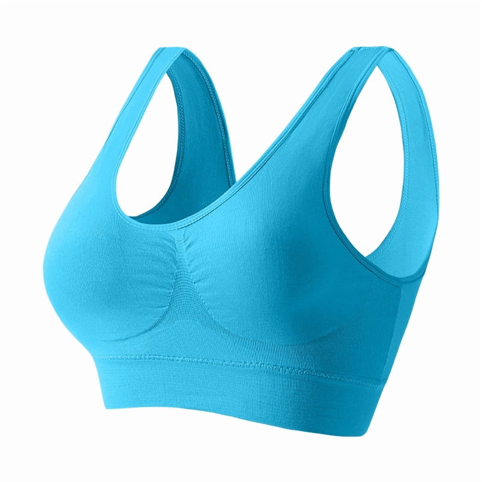 Hogleaql Women's No Underwire Bras Wireless Deep V Seamless Mesh Push ...