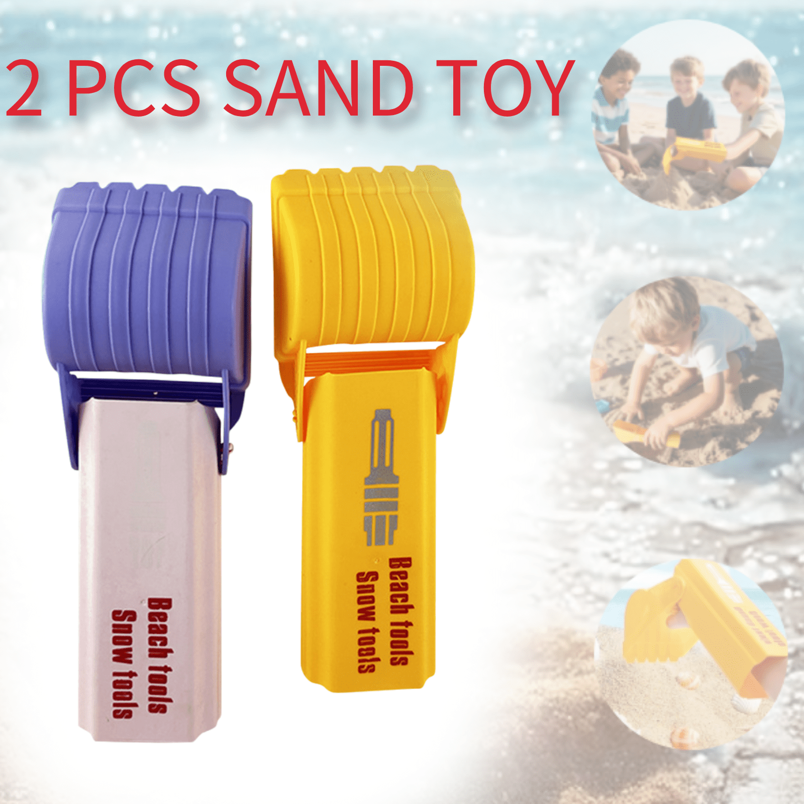 Hogloyecr 2PCS Beach Sandtoy| Hand Guard Digging Sandbox Toys| Large ...