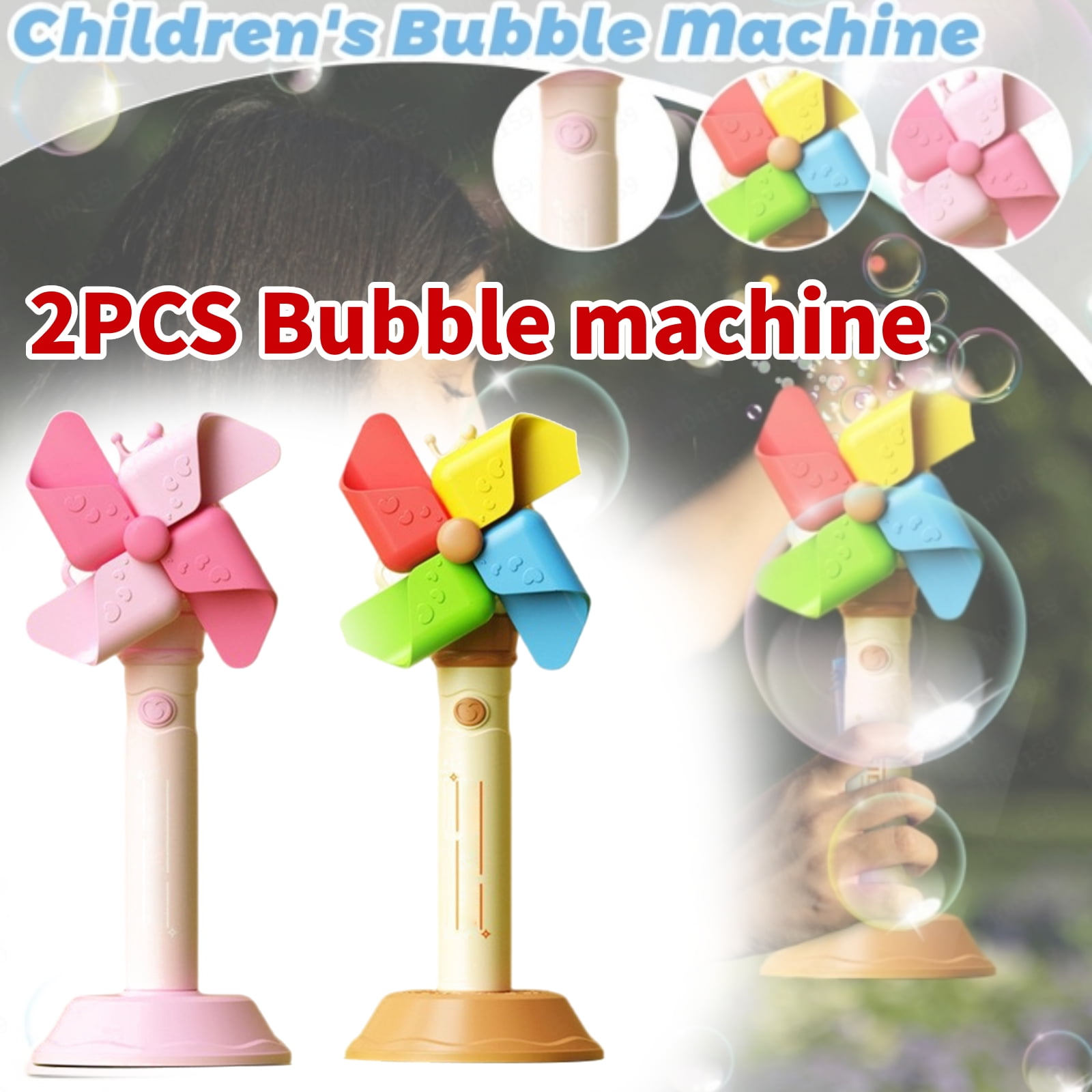 Hogloyecr Bubble Machine for Kids | Colorful Light Electric Toy ...