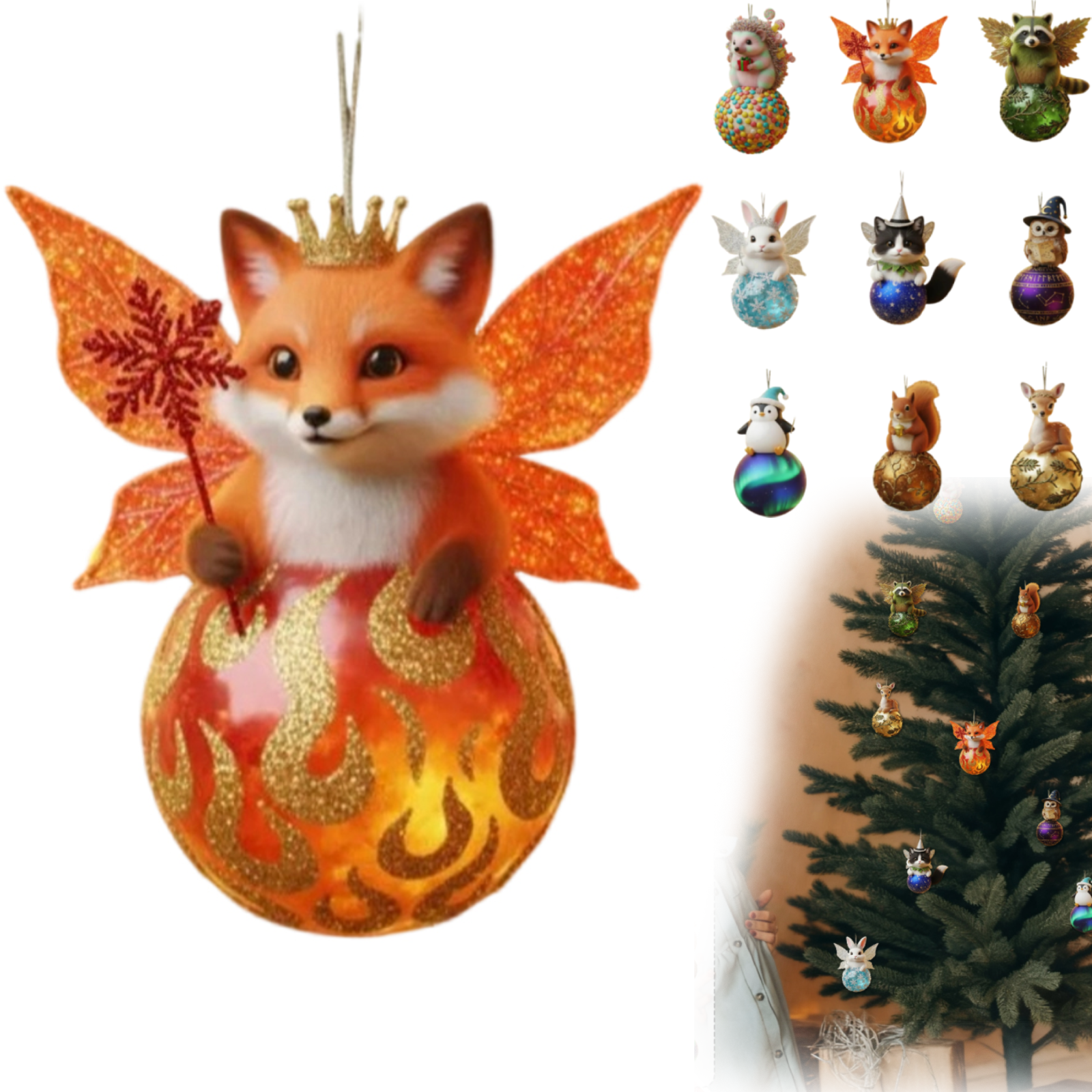 Hogloyecr Christmas 2D Animal Ornament,2025 New Winter Christmas ...