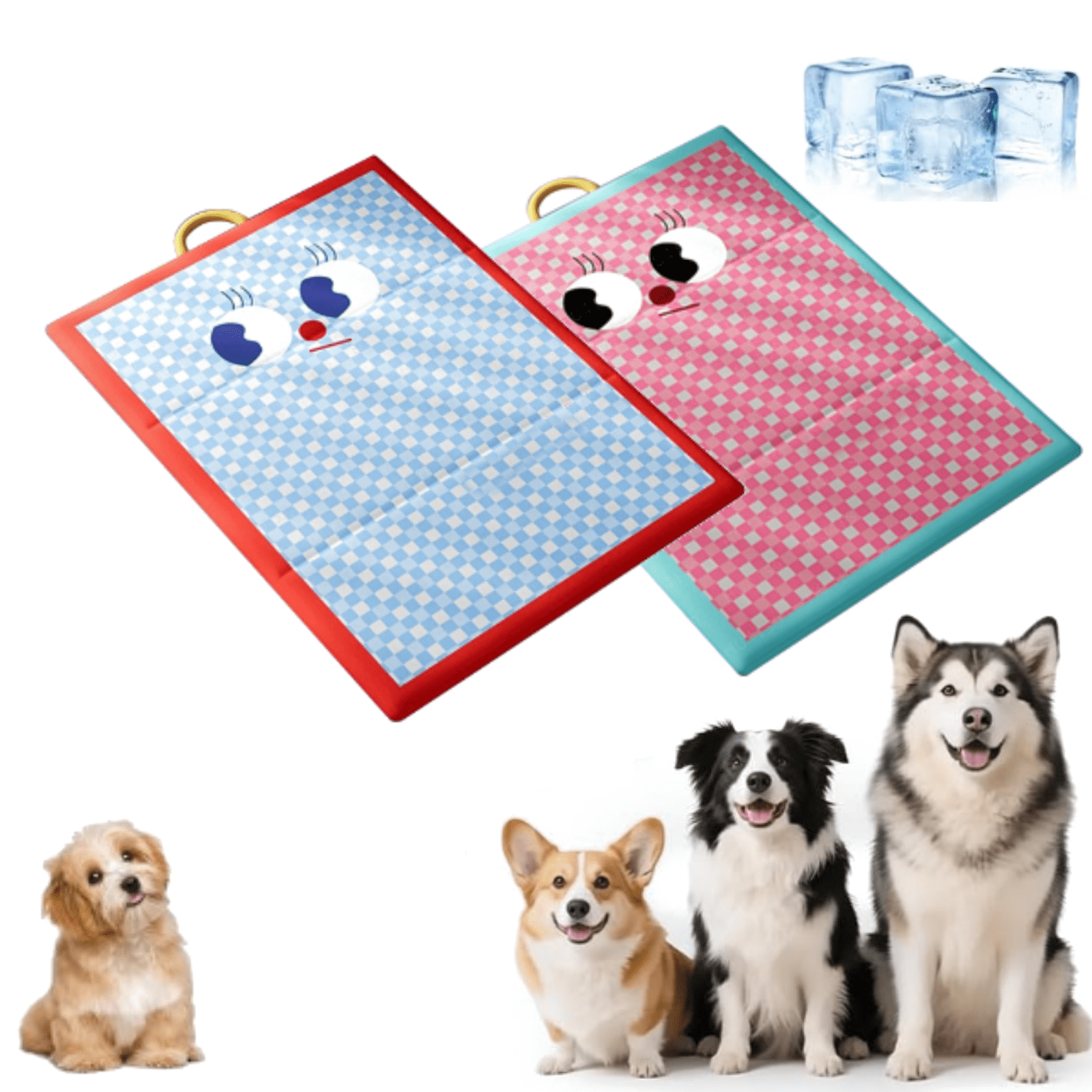 Hogloyecr Dog Cooling Mats Easy Clean Sleeping Mat Reusable Cold Dog ...
