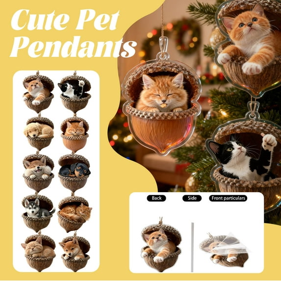 Hogloyecr Forest Animal Acorn Ornaments – Cozy Forest Christmas ...