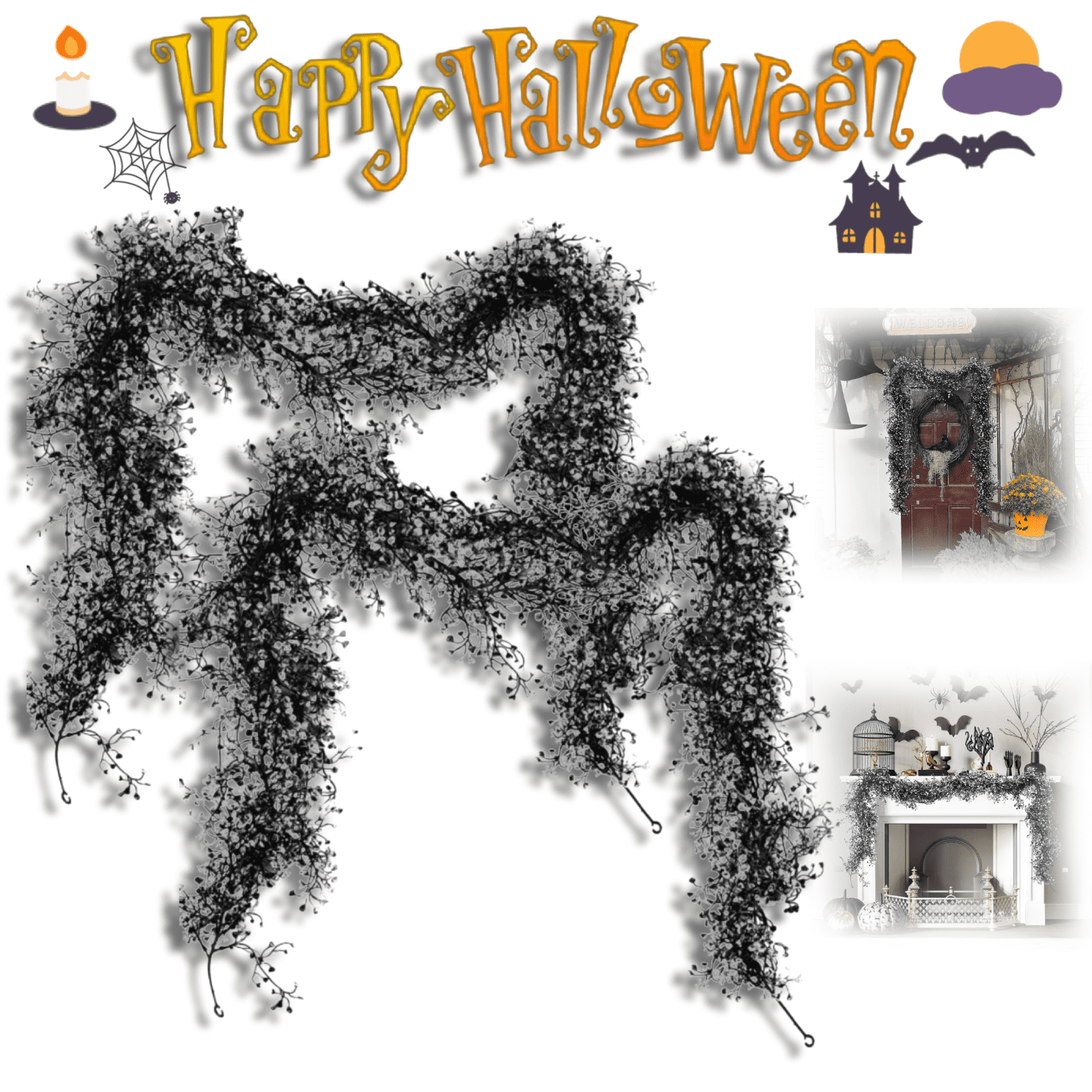 Hogloyecr Halloween Decorations Artificial Flower Real Touch Faux ...