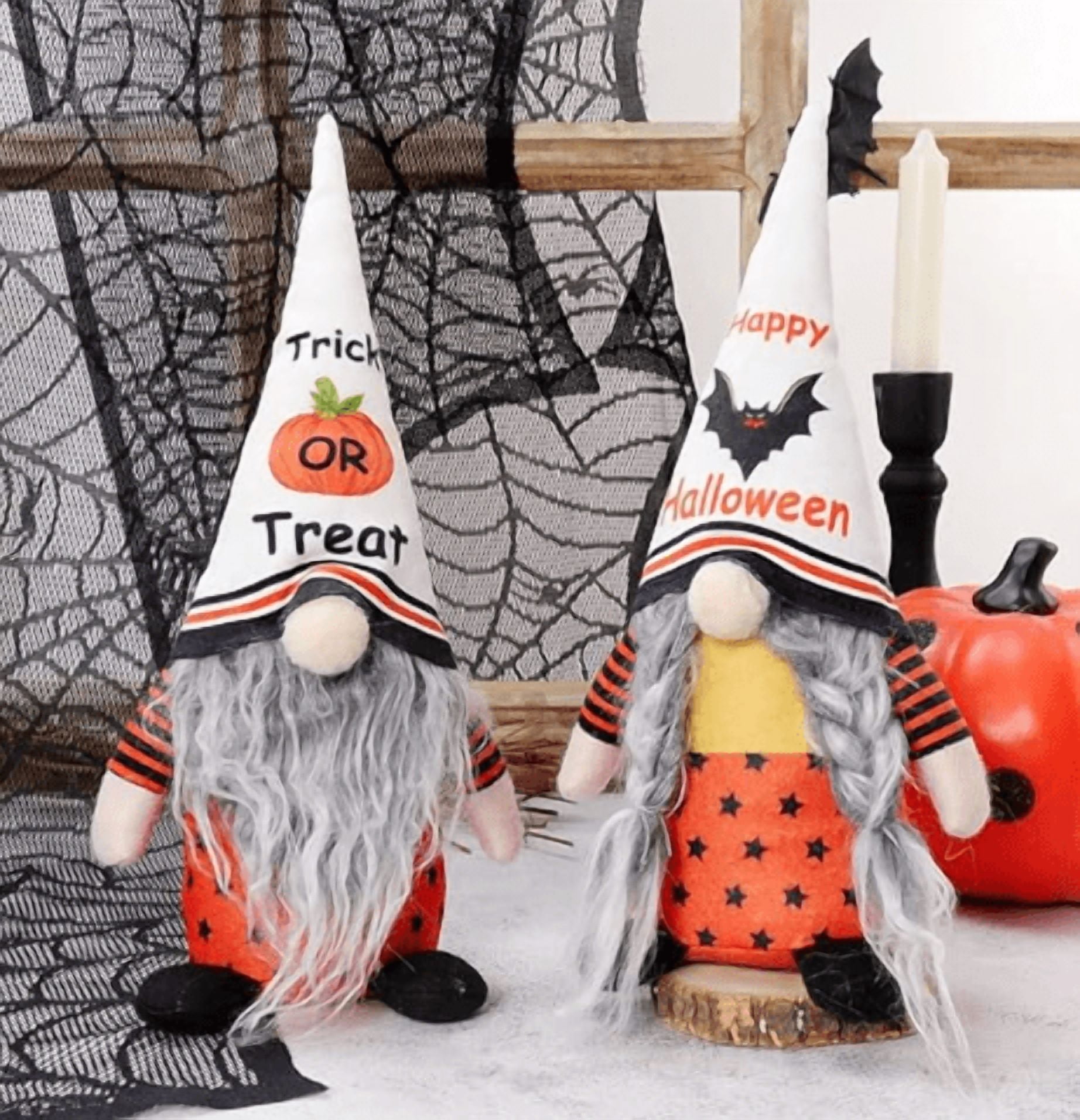 Hogloyecr Halloween Gnomes Plush Halloween Decoration Witch Gnomes ...