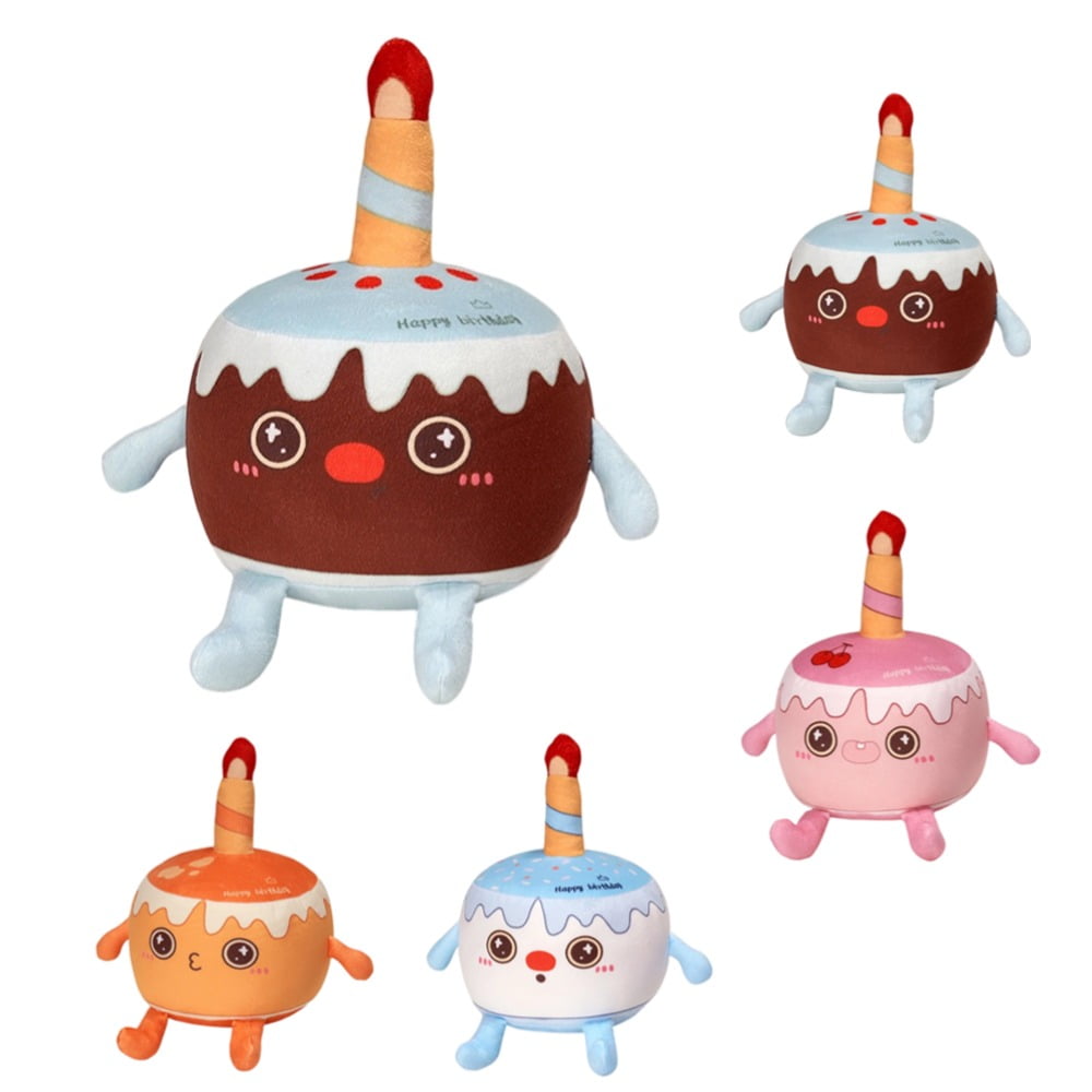 Hogloyu Adorable Happy Birthday Cake Plush Toy - 10'' Plush Pillow Cake ...