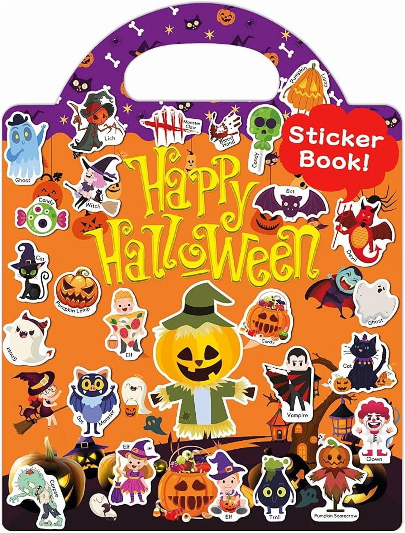 Hogloyuc Halloween Reusable Sticker Books for Kids Activity Book ...