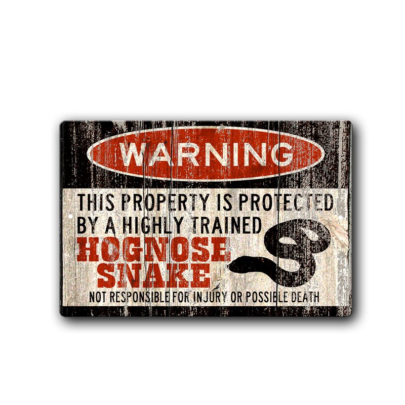 Hognose Snake Funny Warning Sign Snake Room Sign Hognose Enclosure ...
