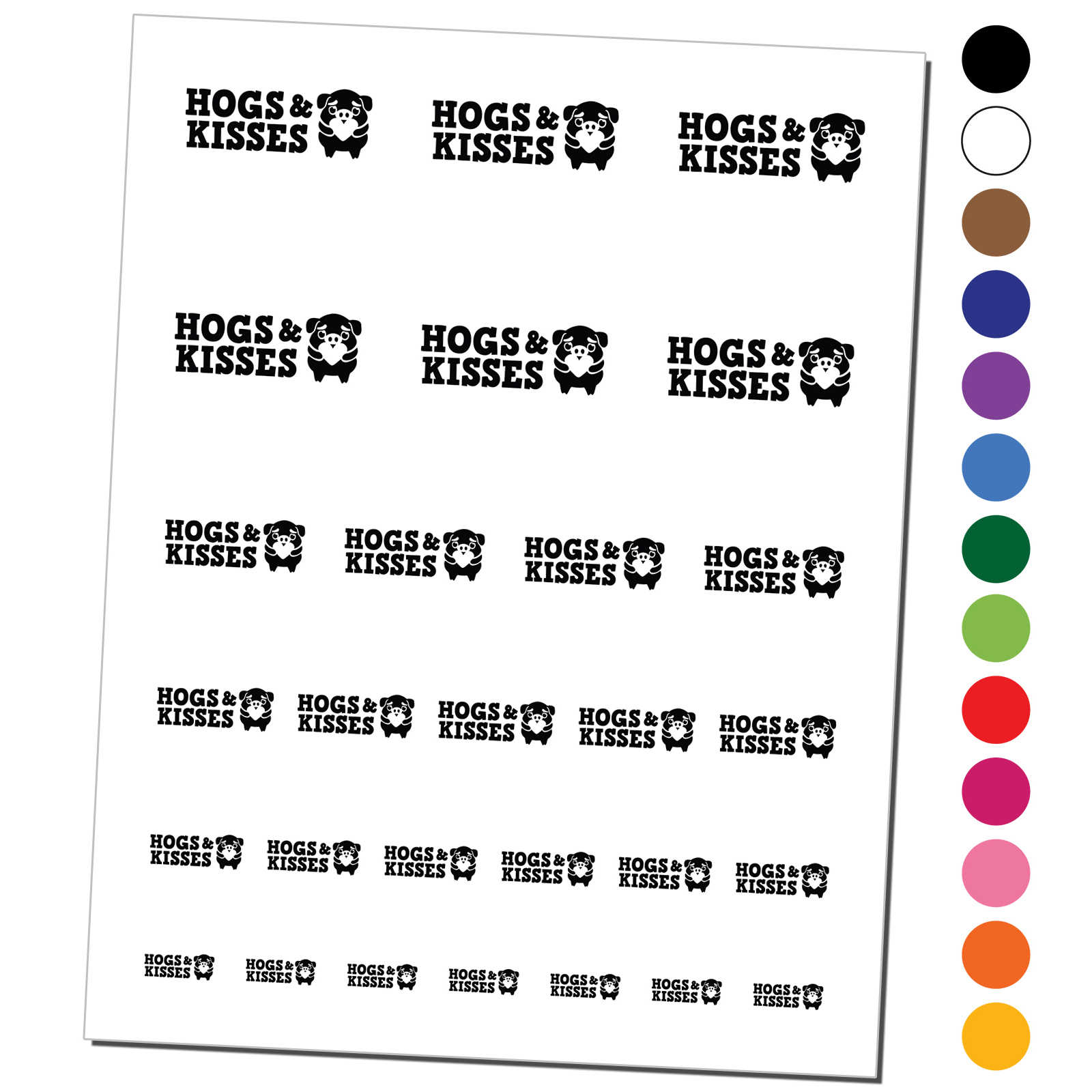 Hogs and Kisses Hugs Pig Teacher Student School Water Resistant ...