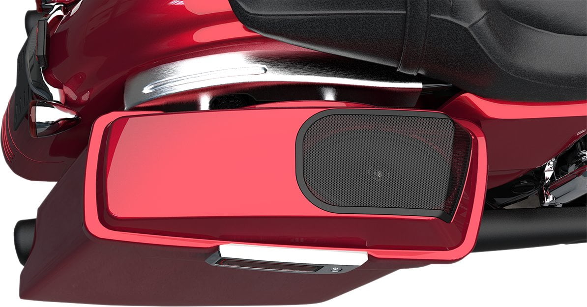 Hogtunes Red Saddlebag Lids w/XL 6x9" Speakers (692-XL LID-AA ...