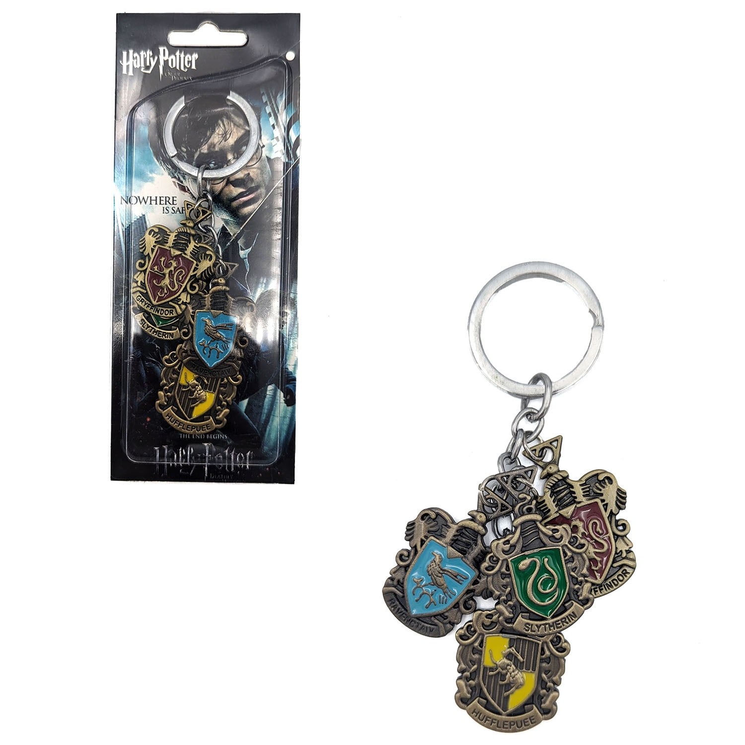 Hogwart's House Crest - Harry Potter 1" Keychain 4 pc. Pendant ...