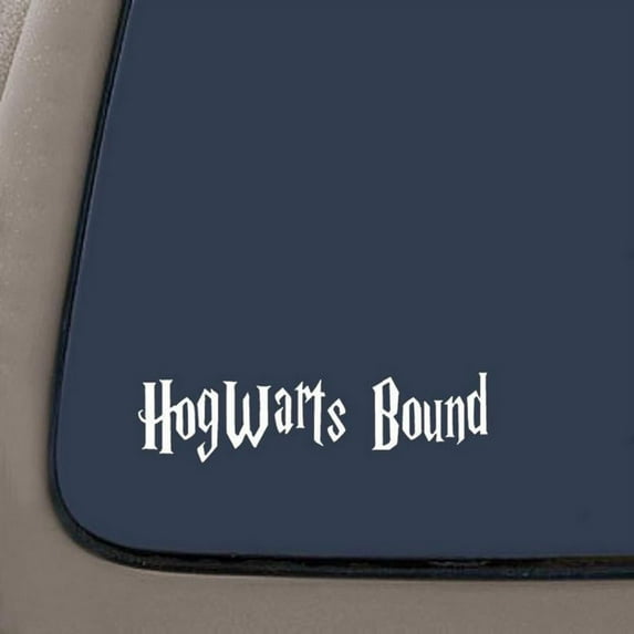 Hogwarts Bound Decal | 5.5-Inches Wide | White Vinyl Decal | Car Truck ...