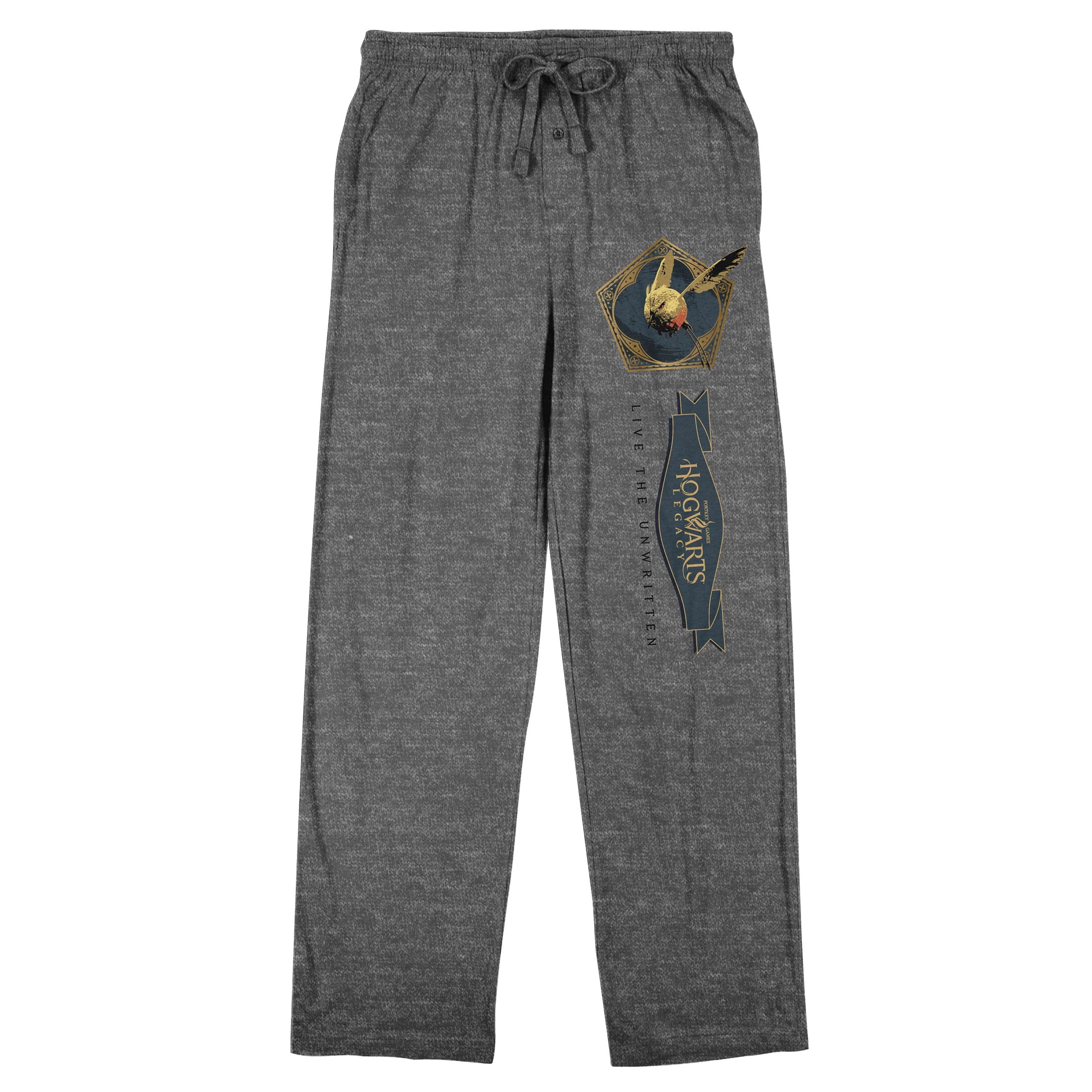 Hogwarts Legacy Golden Snidget Logo Men's Gray Heather Sleep Pajama ...