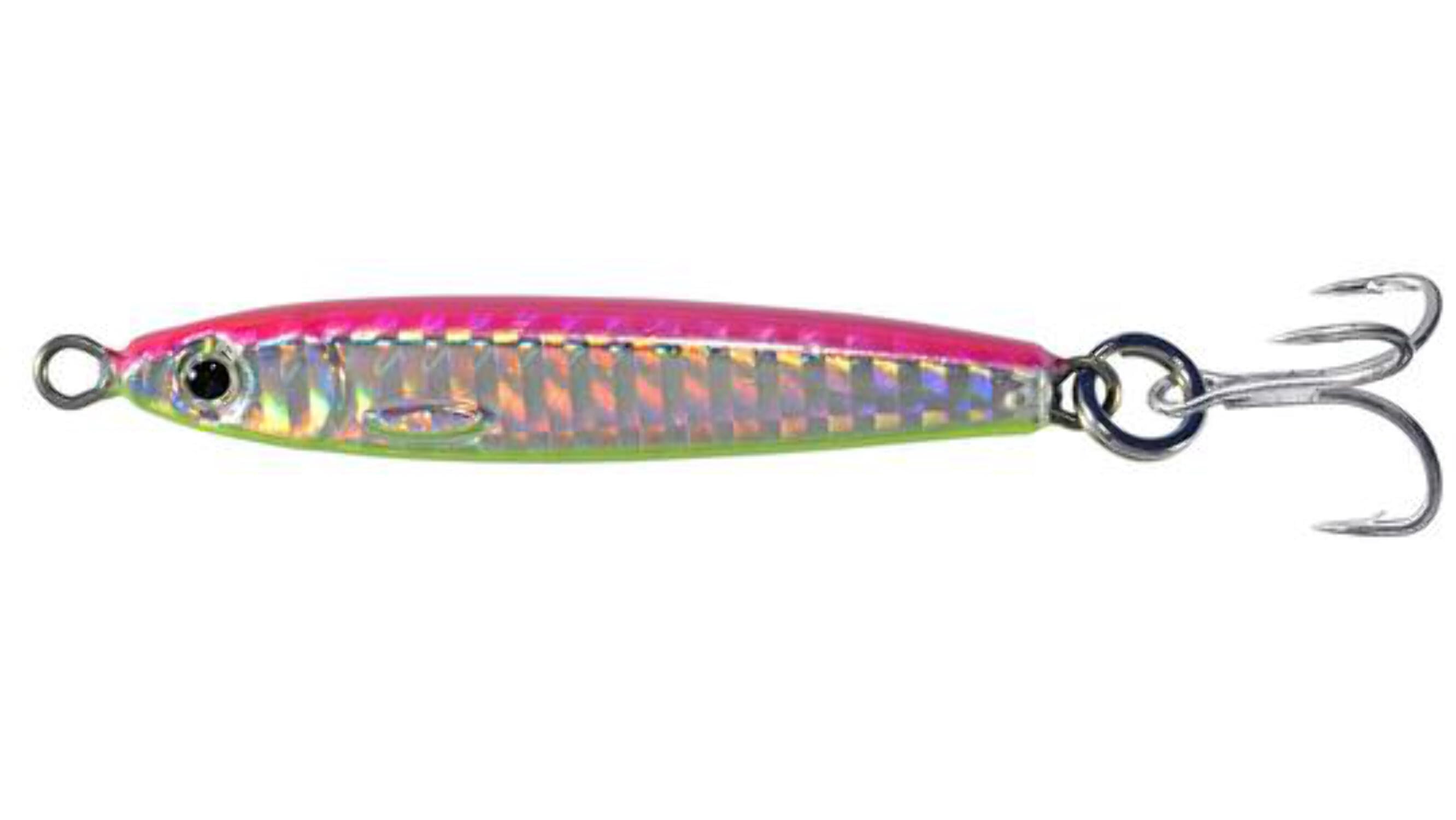 Hogy Heavy Minnow Jig with VMC Treble Hook, 1-1/4oz, Electric Chicken ...