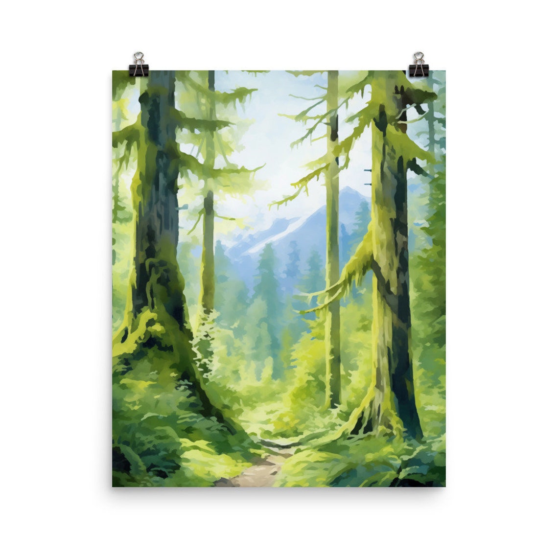 Hoh Rainforest Print, Washington Wall Art, Olympic National Park Decor ...