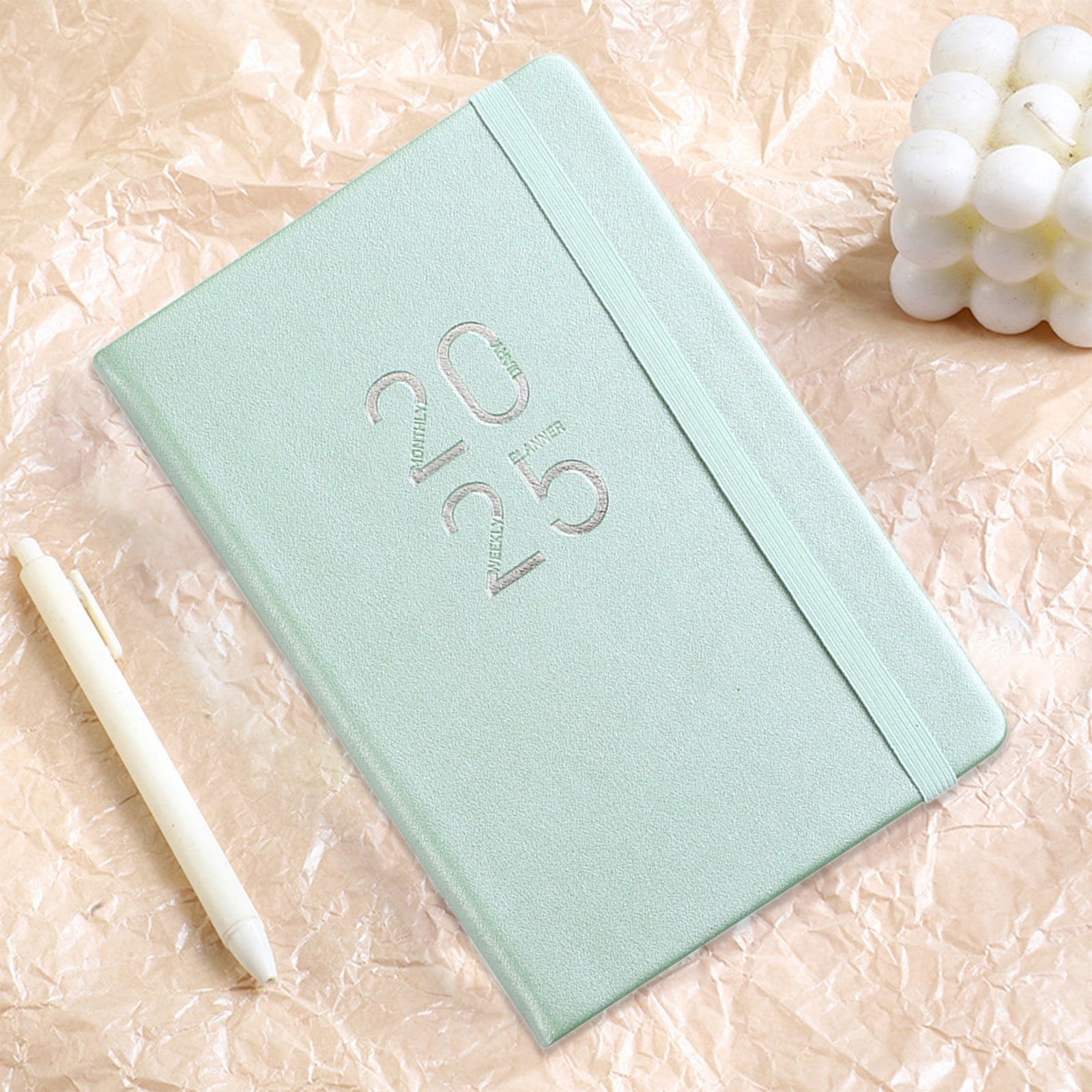 Hohaski 2025 English Planner Imitation Leather A5 Planner Timing ...