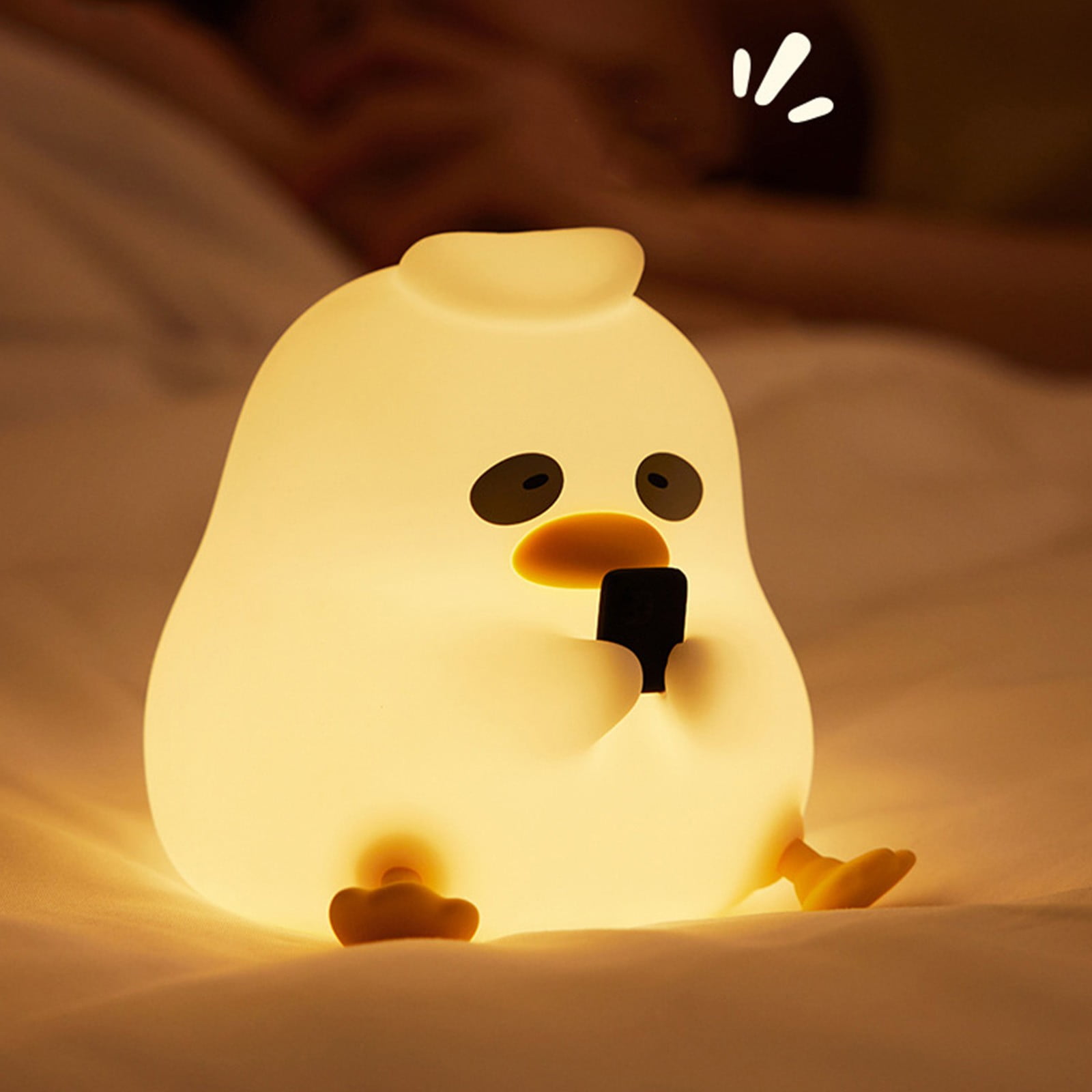 Hohaski Adorable Ducks Rechargeable Night Lamp for Kids with Soft Light ...