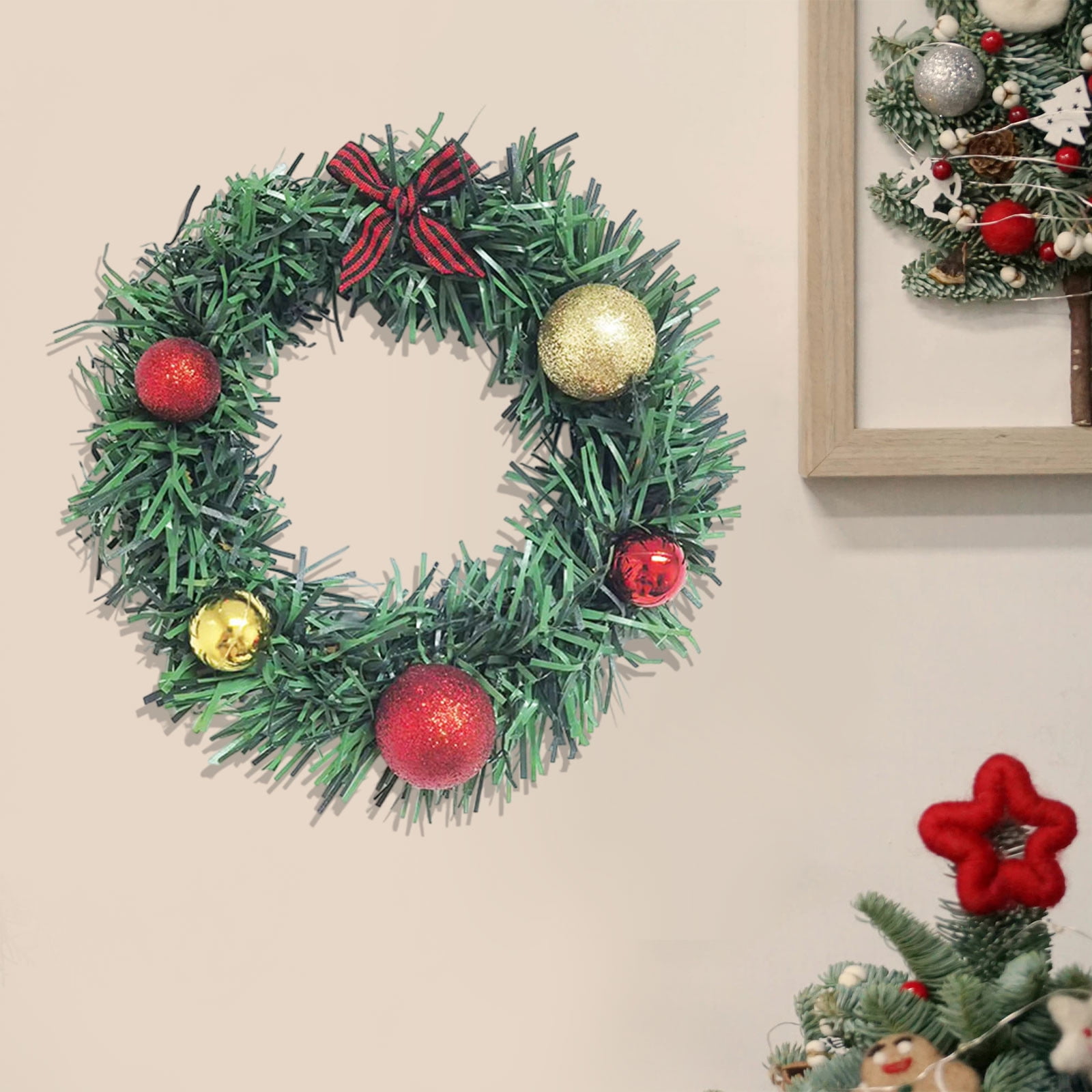 Hohaski Christmas Ball Bow Wreath Mini Christmas Symbolize Candleholder ...