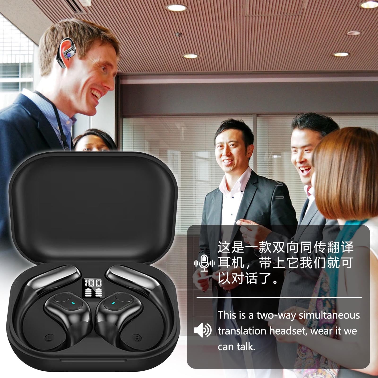 Hohaski Conduction Bluetooth Headset, Open Earphones, Long Battery Life ...