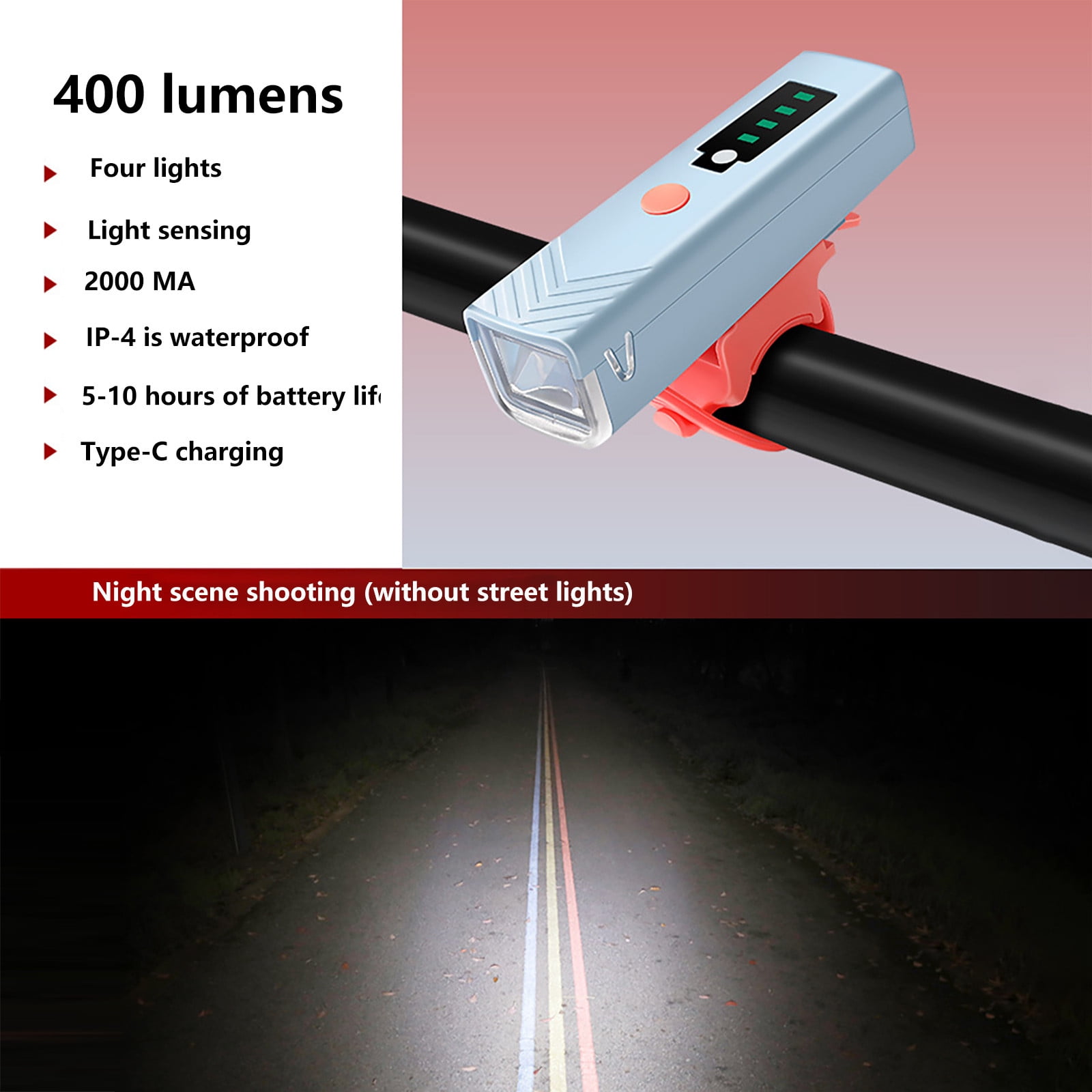 Hohaski German Regulation Induction Bicycle Lights - Rechargeable Night ...