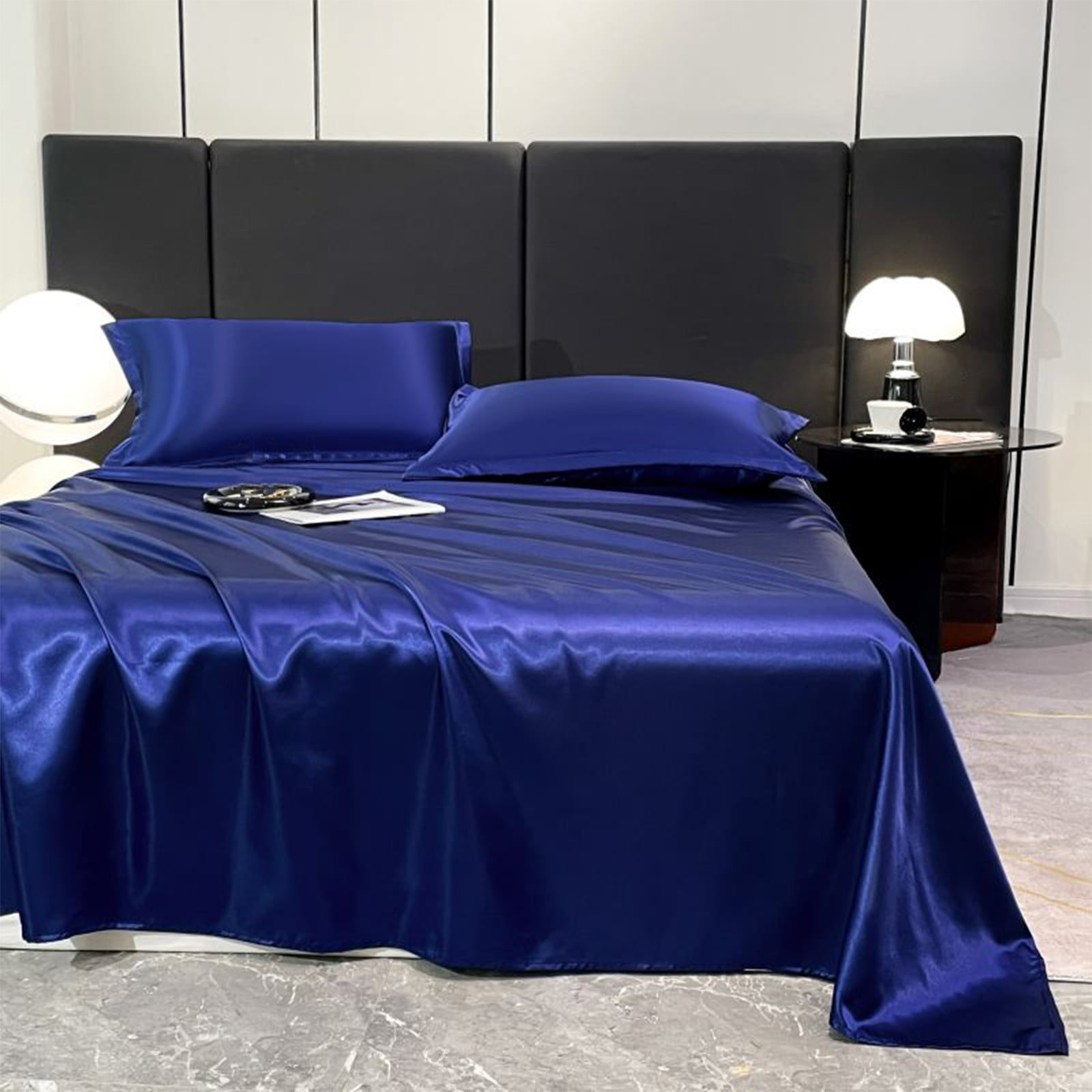 Hohaski Ice Silk Bed Sheet Pillow Case 3-piece Set - and Luxurious Soft ...