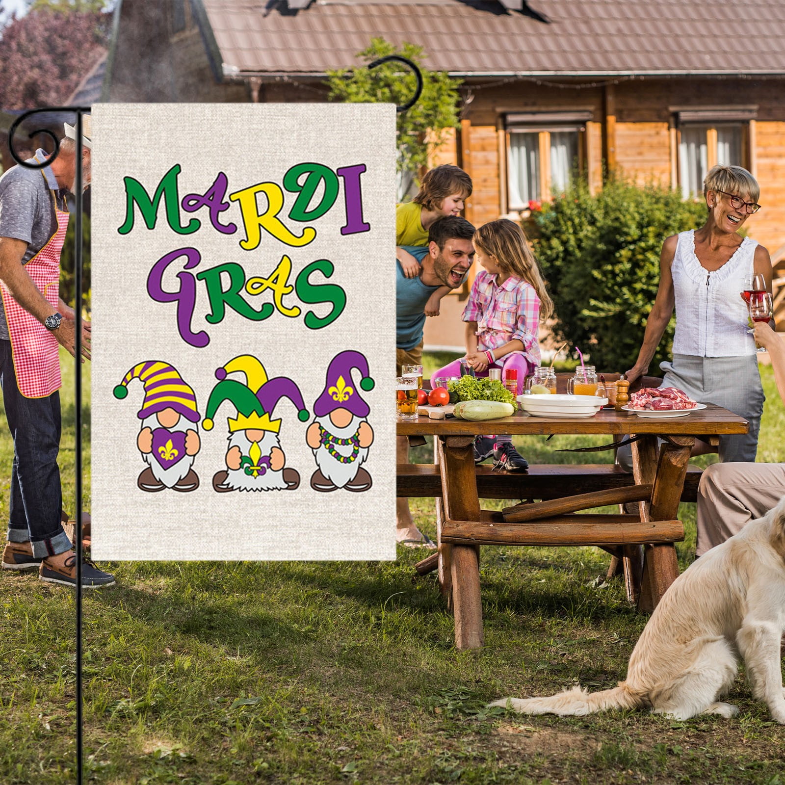 Hohaski Mardi Gras Garden Flags – Vibrant Outdoor Patio Decoration ...