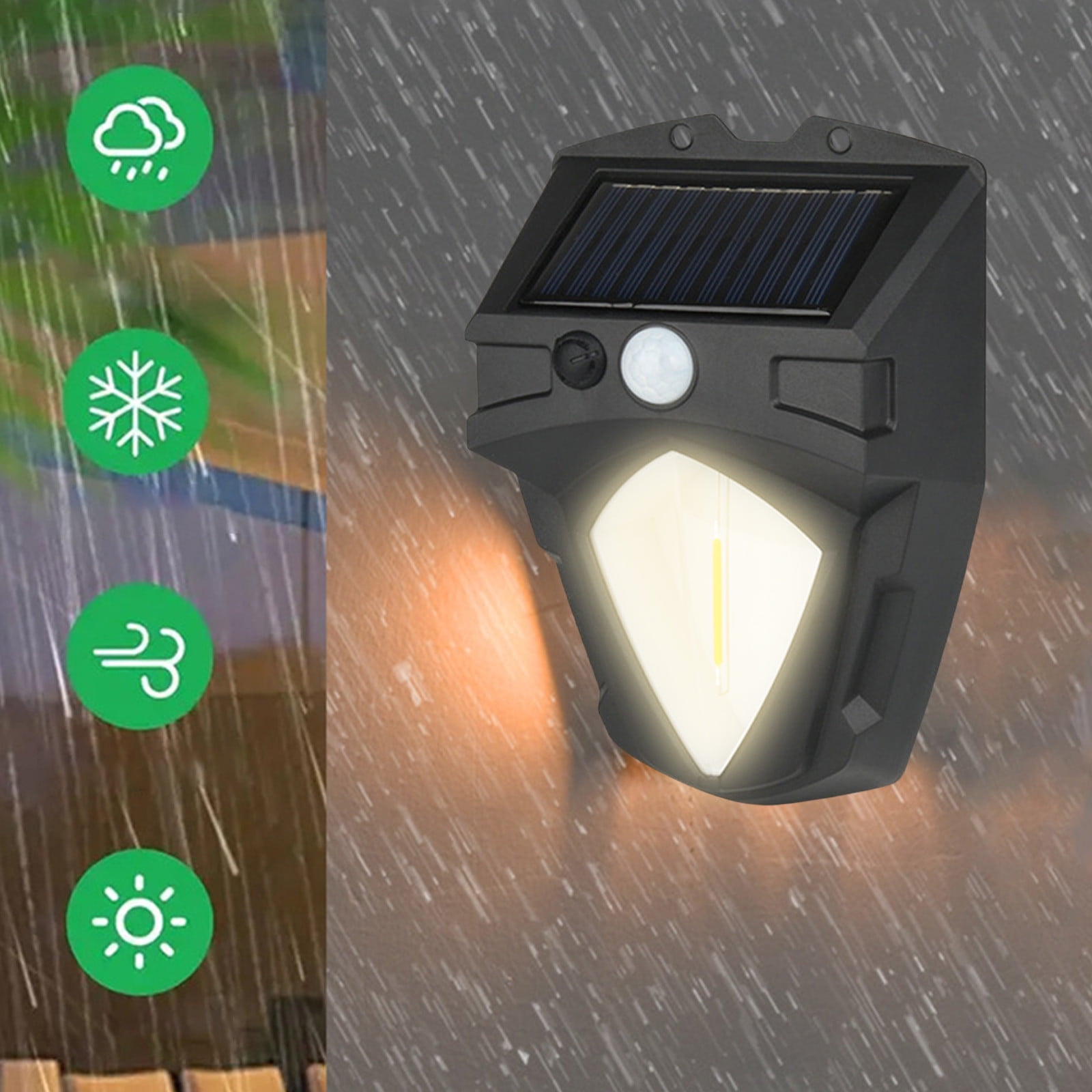 Hohaski Outdoor Solar Garden Lights Warm Human Sensor Light Patio Yard ...