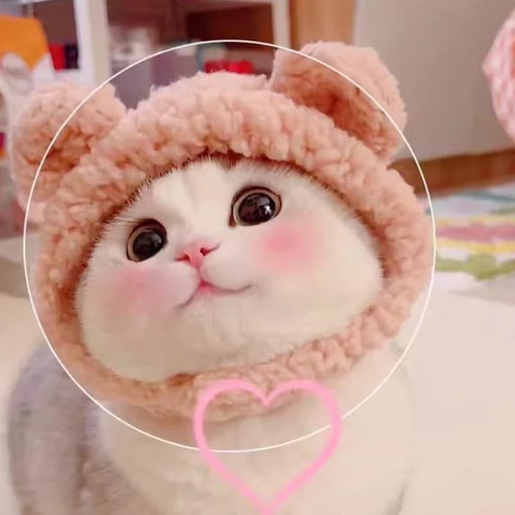 Lulshou Hohaski Pet Cats Dog Costume Hat Cute Cubby Shape Cats Headband ...