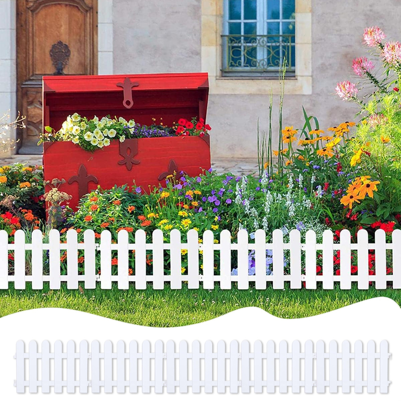 Hohaski Plastic Edgings Garden Picket Fence Grass Flowerbeds Plant ...