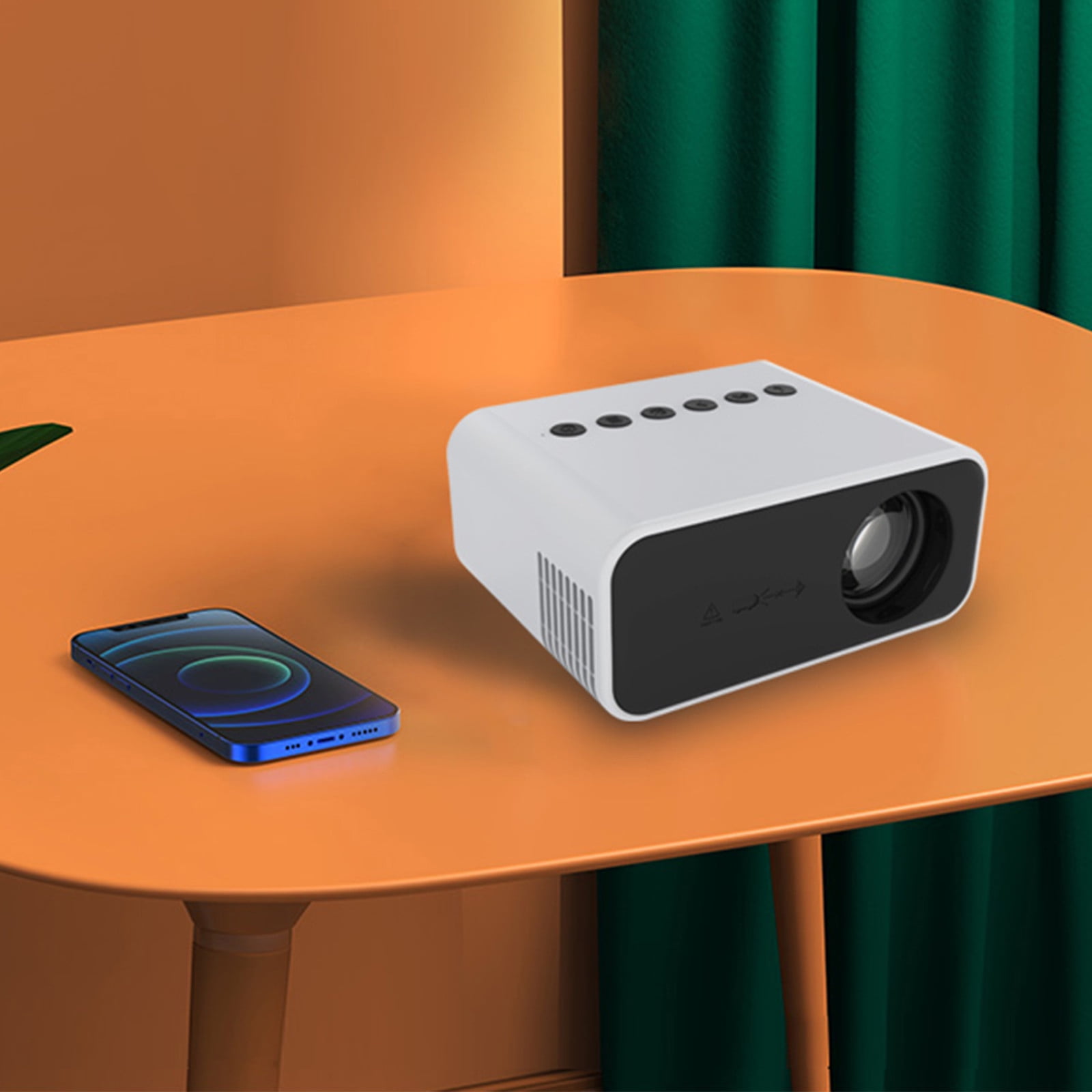 Hohaski Projector, Native 1080P Bluetooth Projector, Portable Outdoor ...