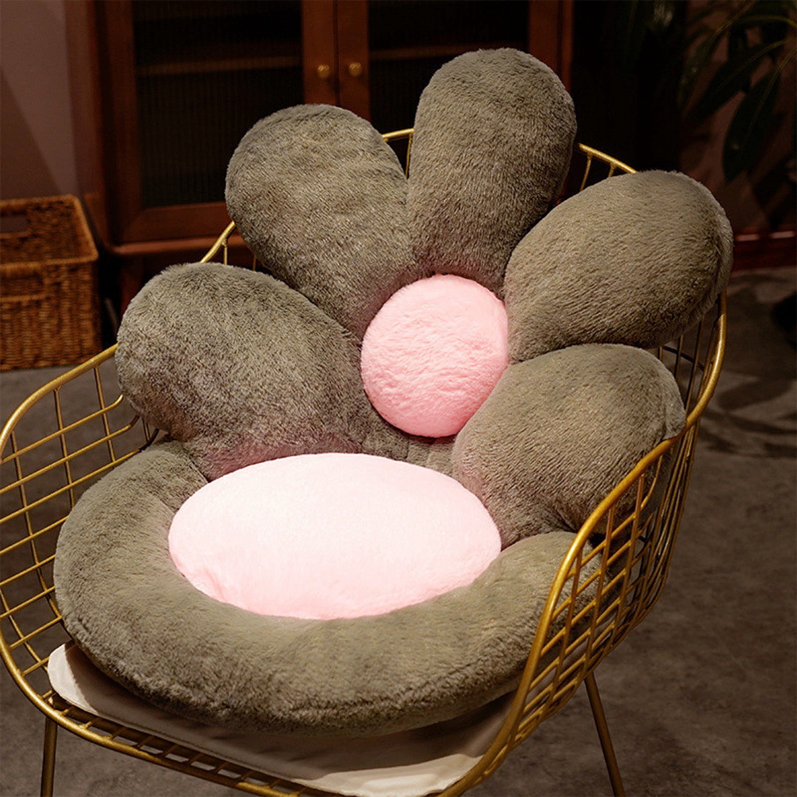 Hohaski Sunflower Shaped Seat Cushion, Polyester Conjoined Pillow for ...