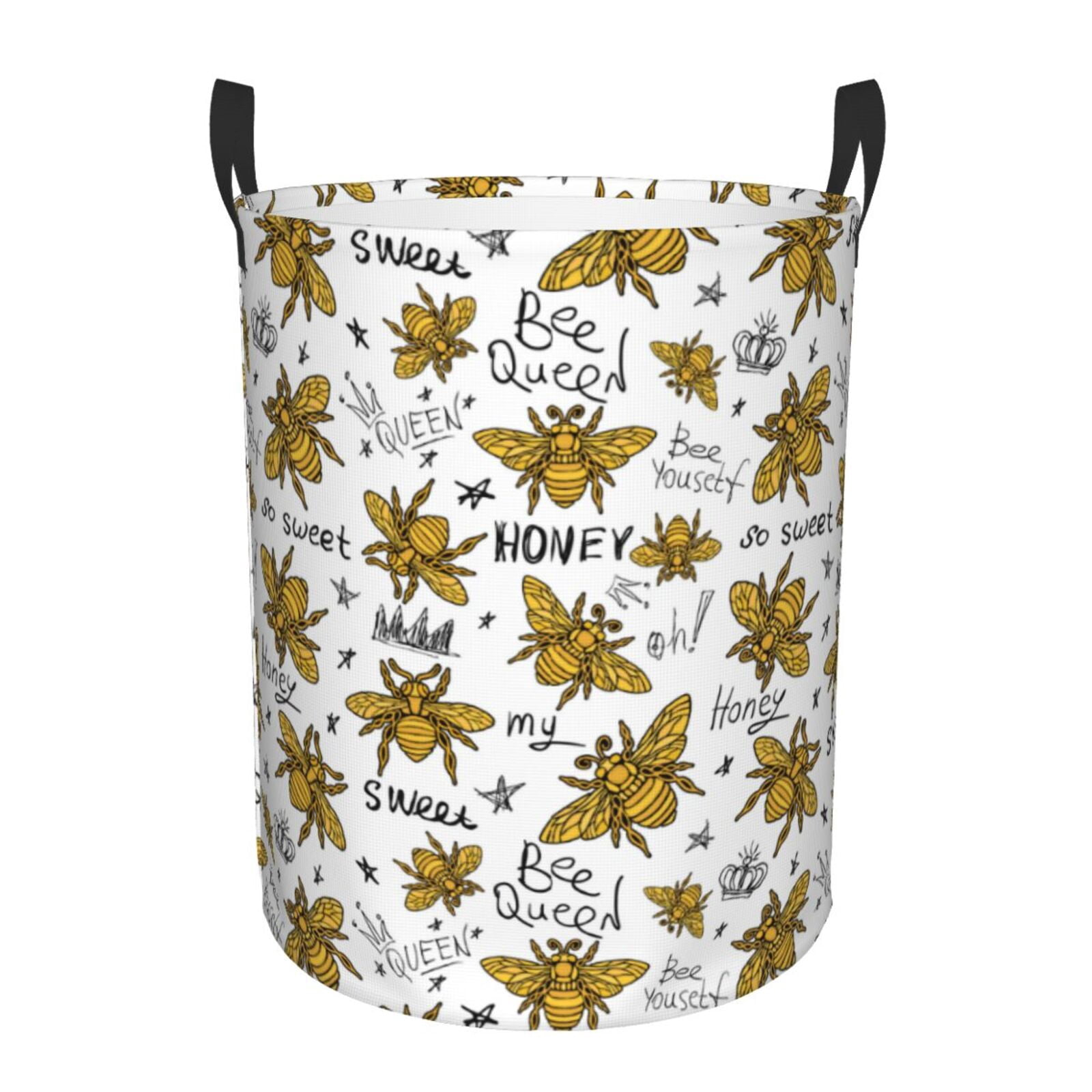 Hohey Bee Golden2 Laundry Basket, Laundry Hamper Waterproof Laundry Bag ...