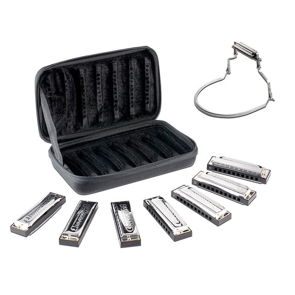 Hohner Blues Band 7-Key Beginner Harmonica Set With Holder - Walmart.com