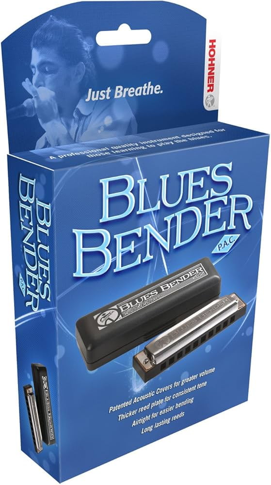Hohner Blues Bender Harmonica Boxed; Key of F (M586BX-F) - Walmart.com