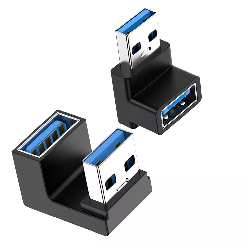 Hoibon 180 Degree & 90 Degree USB 3.1 Adapter Right Angle USB A Male to ...