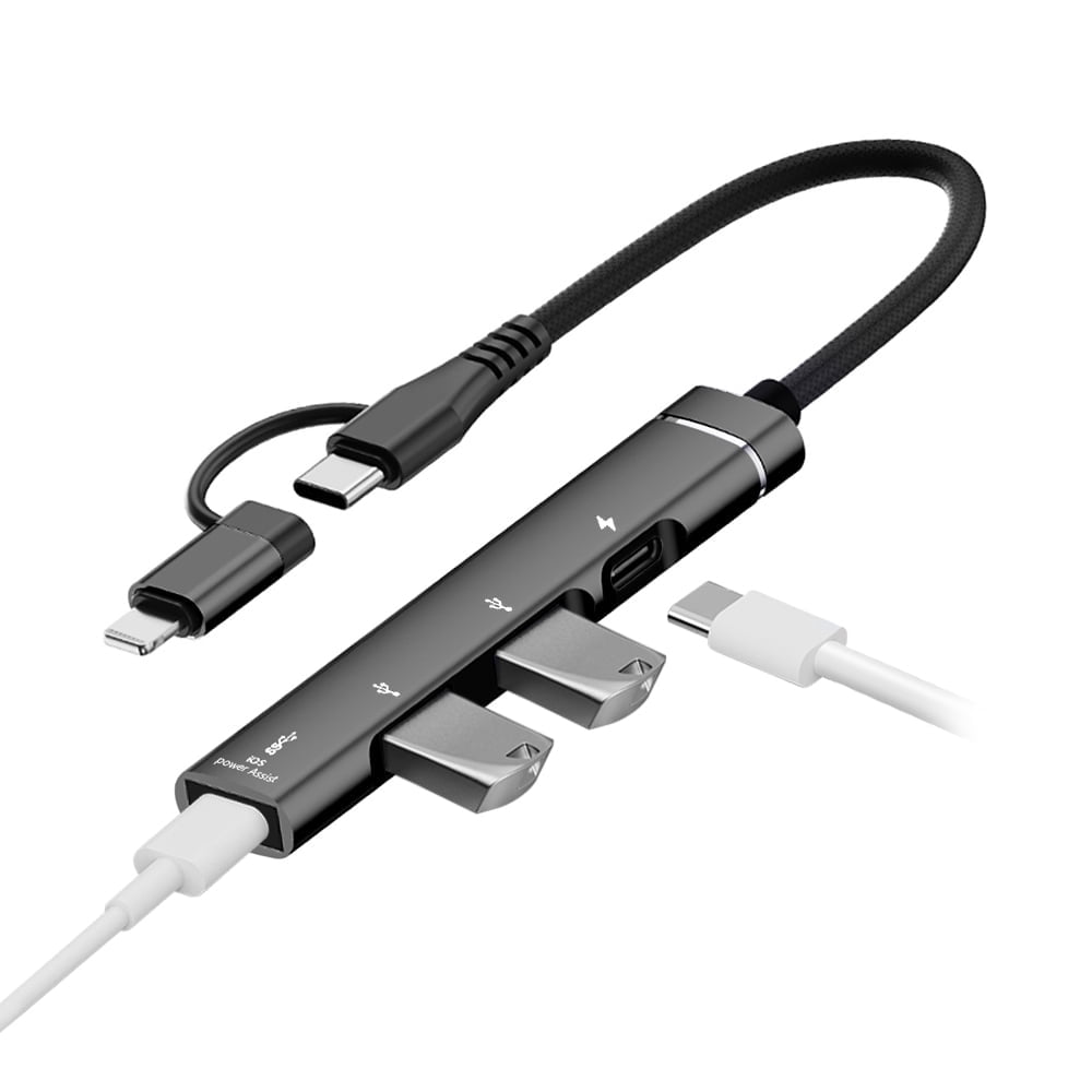 Hoibon Multi Lightning + USB C to USB Network Adapter, 1-Pack - Walmart.com